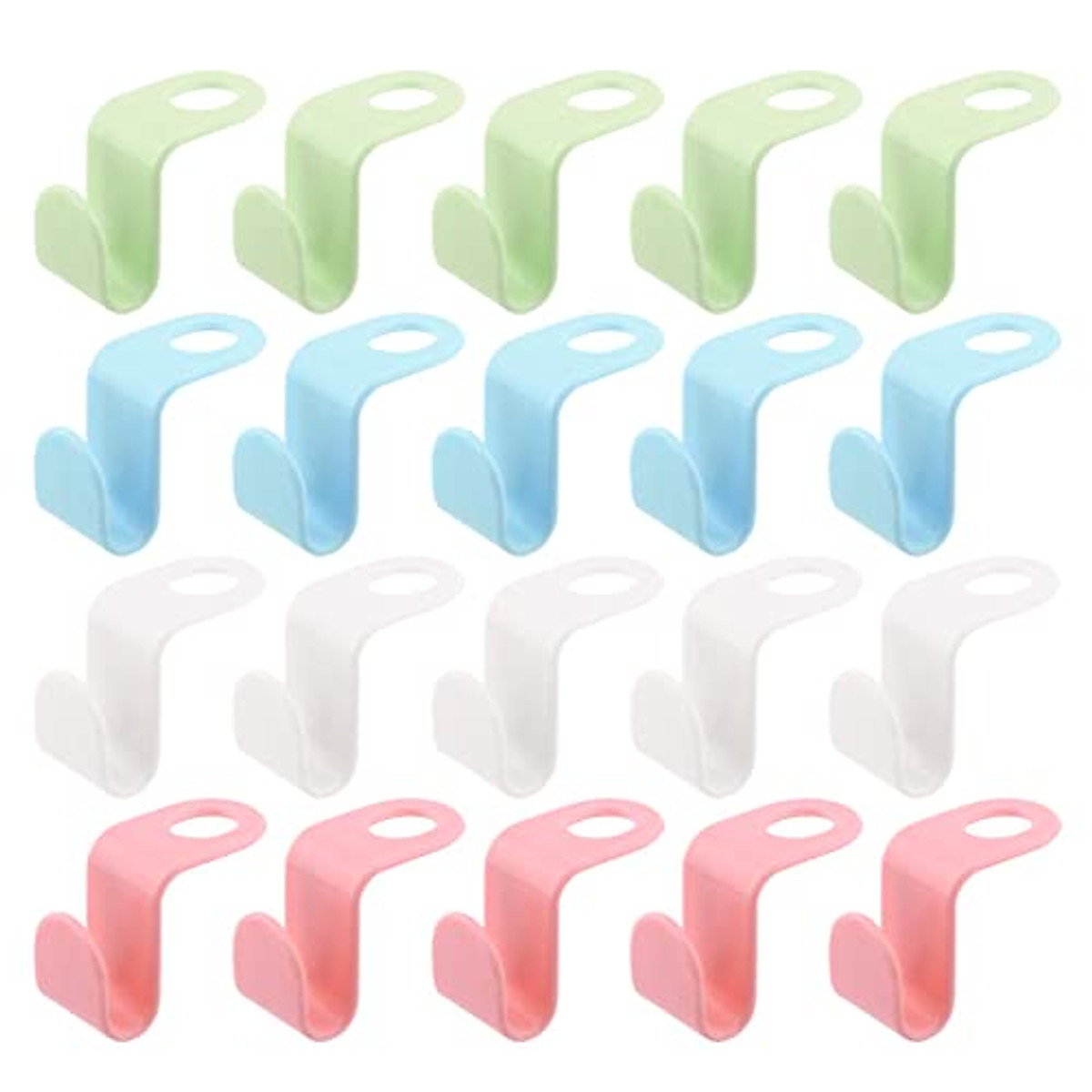 120pcs 4 Color Hanger Hook, Clothes Hanger Connector Hooks, Cascading Hangers, Space Saving for Velvet Closet,Organizer Savers Saver