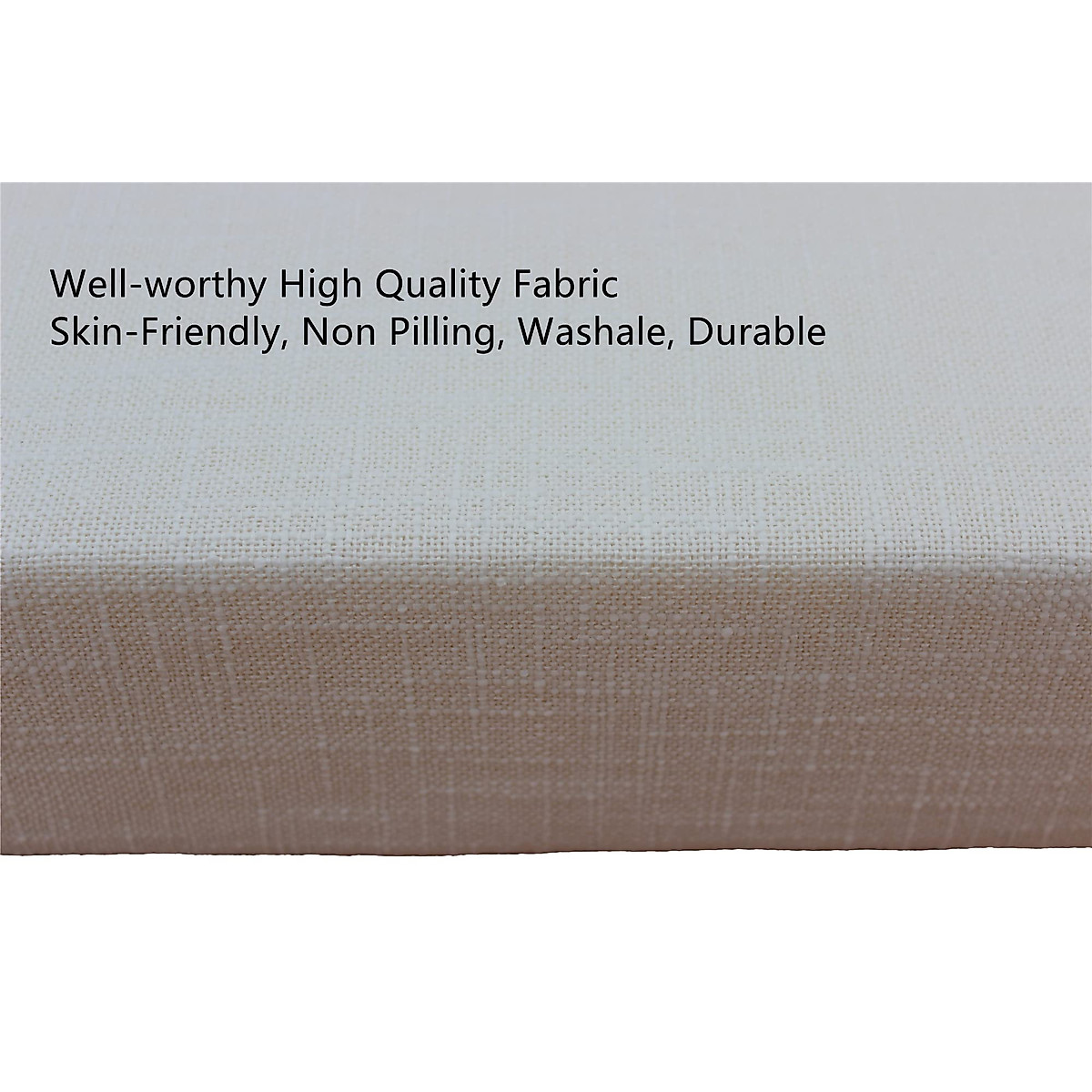 Ginsimar Custom Cushion Indoor/Outdoor, Bench Pad, Bay Window Cushion, Chair Pads, Sofa Cushion, Window Seat Pad (White,17.7"x17.7"x4")