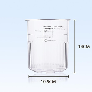 YUTENG 24 oz. Extra Pint | Containers Replacement for Ninja Creami Deluxe 11-in-1 XL Pints and Lids - 4 Pack, Compatible with Ninja Creami NC500, NC501 Series Ice Cream Maker, Dishwasher Safe