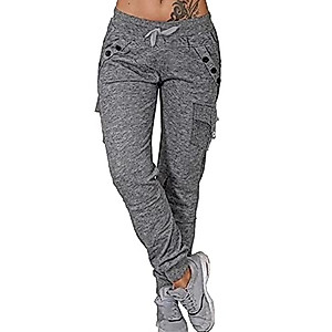 Vickyleb Women's Pants Yoga Pants for Women, Crossover Flare Leggings with Tummy Control High Waist and Wide Leg Pajama Pants