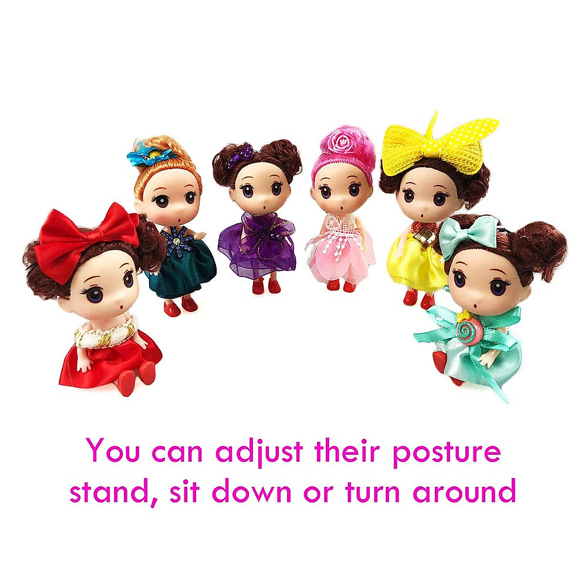 UNGLINGA Jumbo Easter Eggs Basket Stuffers with Fashion Beauty Doll Baby Girls Decorations and Stickers for Girls Toddler Kids Gift Surprise Egg Toy Party Supplies Pack of 6