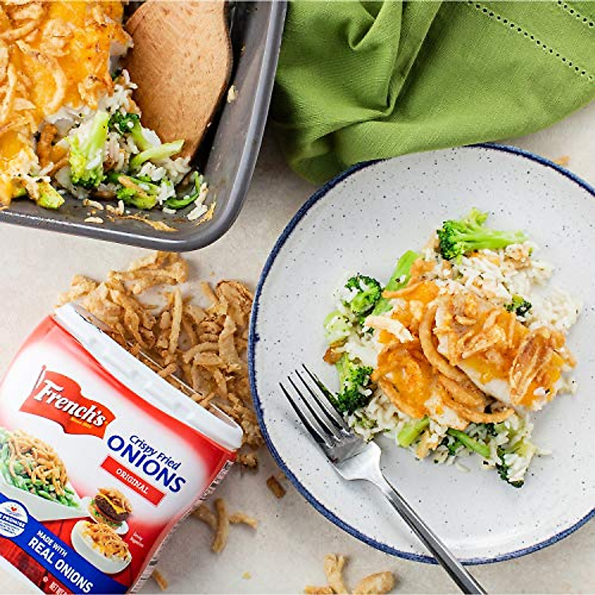 French's White Cheddar Crispy Fried Onions, 6 oz