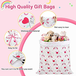 Shintop Large Baby Girl Gift Bag, 36x56inch Pink Big Baby Gift Bag Jumbo Plastic Gift Sack Extra Large Gift Wrap for Baby Shower Giant Gifts Odd Shaped Presents (1pack)