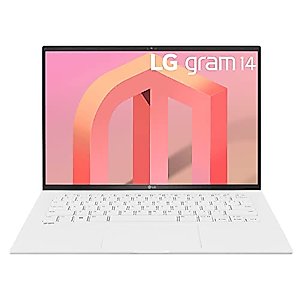 LG gram (2022) 14Z90Q Ultra Lightweight Laptop, 14" (1920x1200) IPS Display, Intel Evo 12th Gen i5 1240P Processor, 8GB LPDDR5, 512GB NVMe SSD, FHD Webcam, WiFi 6E, Thunderbolt 4, Windows11, White