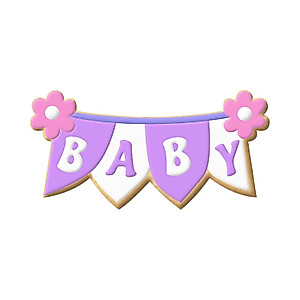 Foose Cookie Cutters Four Flag Banner 4 in Cookie Cutter Baby, Wedding,Made in USA