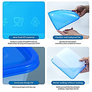 YUESING [30 Pack 70oz Meal Prep Containers Reusable Freezer Food Storage Containers Lunch Salad Plastic Containers with Lids Deli Container Reusable Sets Bento Box Microwaveable & Dishwasher