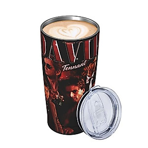 OAEWRE David Actors Tennant Stainless Steel Mug Insulated Tumbler Coffee Mugs with Lids and Straw Double Wall Vacuum Cup 20oz