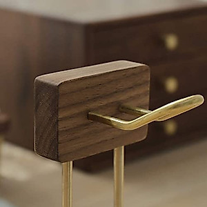 ANIIC Headset Stand Wooden Headphone Stand Brass Creative Black Walnut Headphone Shelf Bracket Headset Headphone Holder Earphone Rack Headphone Stand ( Color : B- with USB )