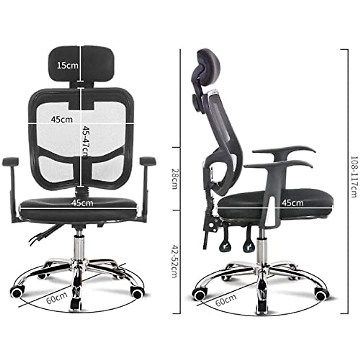 MayNuo Chair Lifting Swivel Chair Office Desk Chair Mesh Backrest Ergonomic Computer Chair Leisure Chair Cushion Chair Game Chair/Blue