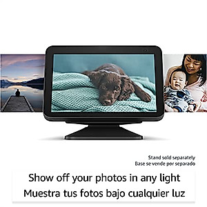 Echo Show 8 (2nd Gen, 2021 release) | International Version with EU Power Adaptor | HD smart display with Alexa and 13 MP camera | Charcoal