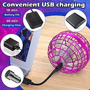 Tikduck Flying Orb Ball 2024 Toys Soaring Hover Boomerang Spinner Hand Controlled Mini Drone Cosmic Globe Spinning Kids Outdoor Fly Toy Birthday Gift Cool Stuff for Boys Girls 6 7 8 9 10+ Year Old