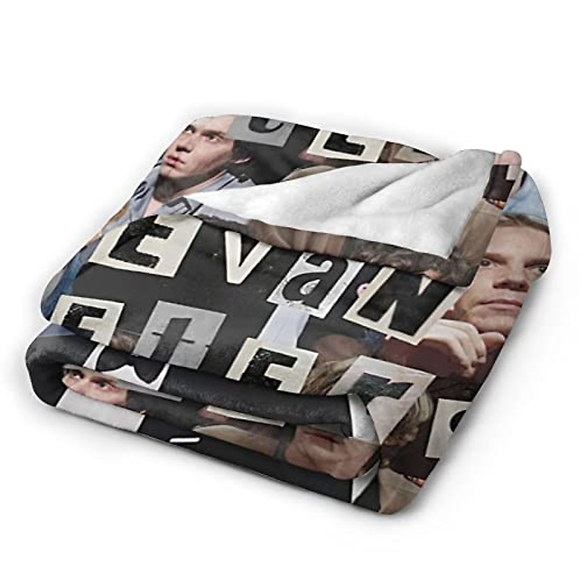 MEROHORO Evan Peters Collage Blanket (3 Sizes), Warm, Lightweight & Cozy, Super Soft & Comfy Flannel Blanket, Fleece Blanket, Microfiber Anti-Pilling Plush Blanket for Couch, Bed, Sofa, 60"x50"