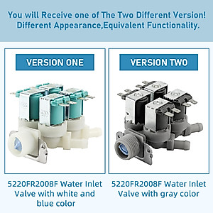 5220FR2008F Water Inlet Valve and Dispenser Valve Replacement Part Fit for kenMore&LG Washers by AMI PARTS