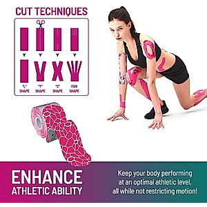 Beige Kinesiology Tape for Sensitive Skin - 16ft Uncut K Tape Roll | Sports Tape Athletic Tape for Injuries | Kinesio Tape Waterproof - Latex Free Kinetic Tape for Knees, Joints, face & Muscles