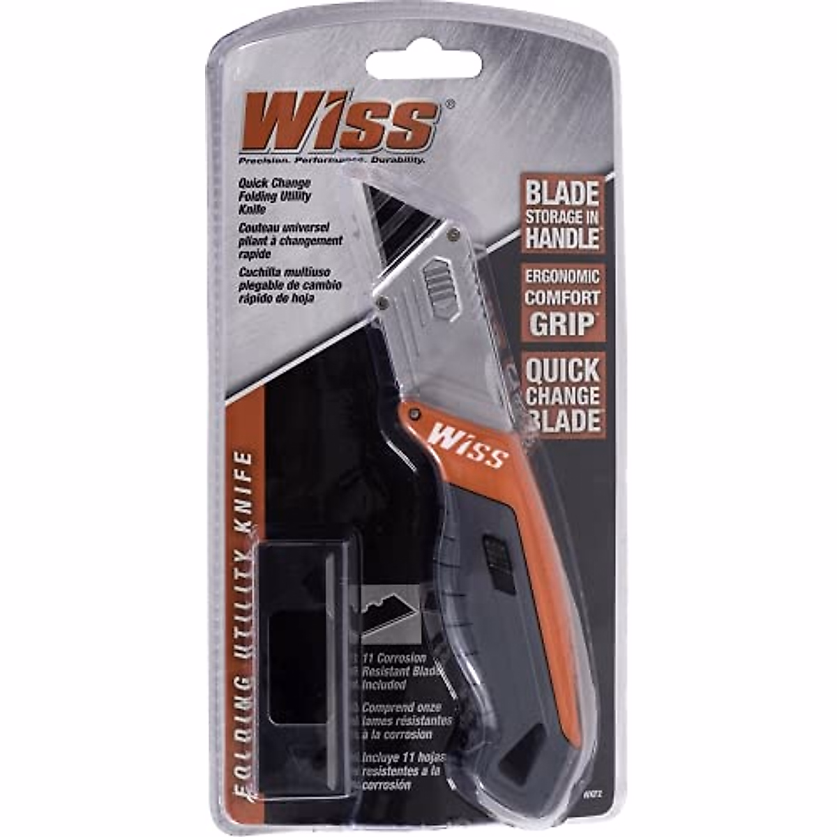 Crescent Wiss Quick-Change Folding Blade Utility Knife - WKF2, Black