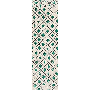 Novogratz by Momeni Bungalow Green Runner Area Rug 2'3" x 8'0"