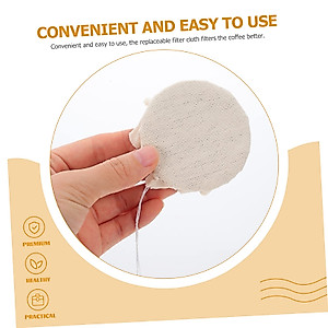 Uonlytech 80 Pcs Coffee Filter Cloth Coffee Filters 4 Portable Espresso Machine Espresso Coffee Machine Espresso Machines Coffee Tea Filter Espresso Pot Coffee Powder Siphon Cotton