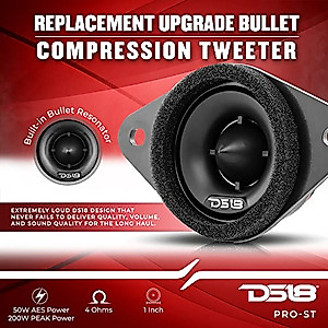 DS18 PRO-ST 1.9" Replacement Upgrade Bullet Compression Tweeters with Crossovers- Car OEM Tweeter Upgrade Kit for Many Subaru/Toyota Models - Replacement for H631SFJ101 and H631SFJ100 (Pair)