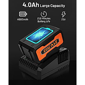 Heywork Power Cordless Impact Wrench,1/2" Impact Gun Max Torque 260Ft-lbs (350N.m) 3700RPM,21V Electric Impact Drill Driver Kit For Car/Home 2*4.0A Li-ion Battery and Fast Charger,6Pcs Sockets