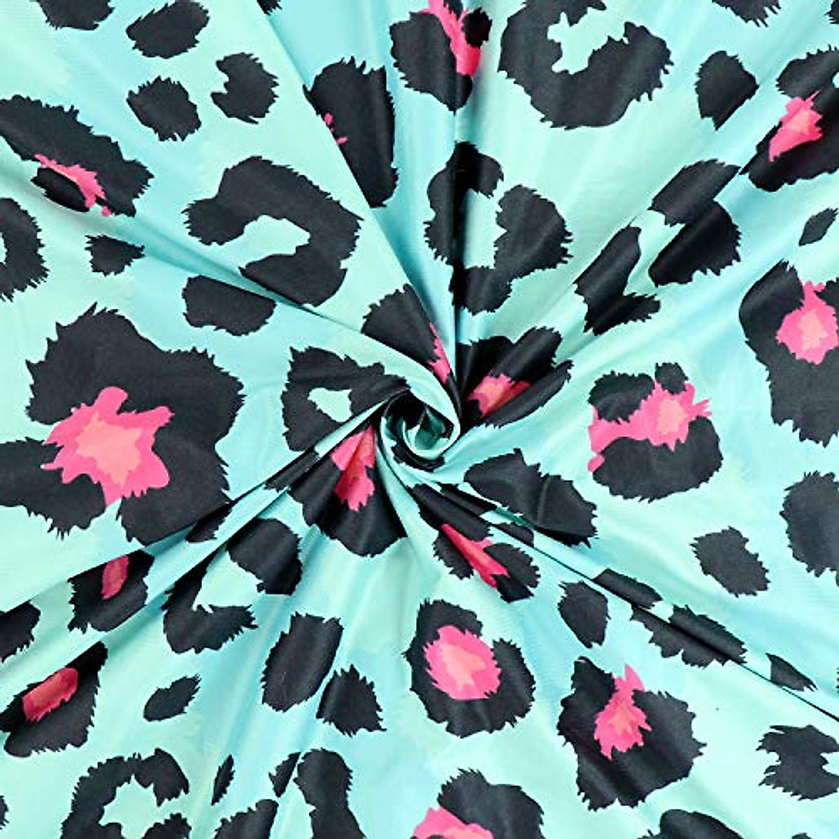 Wowlala Baby Blanket for Newborn- Receiving Blanket and Headband Set for Crib Stroller,Baby Shower Newborn Gift(Leopard Print Turquoises/hot Pink)
