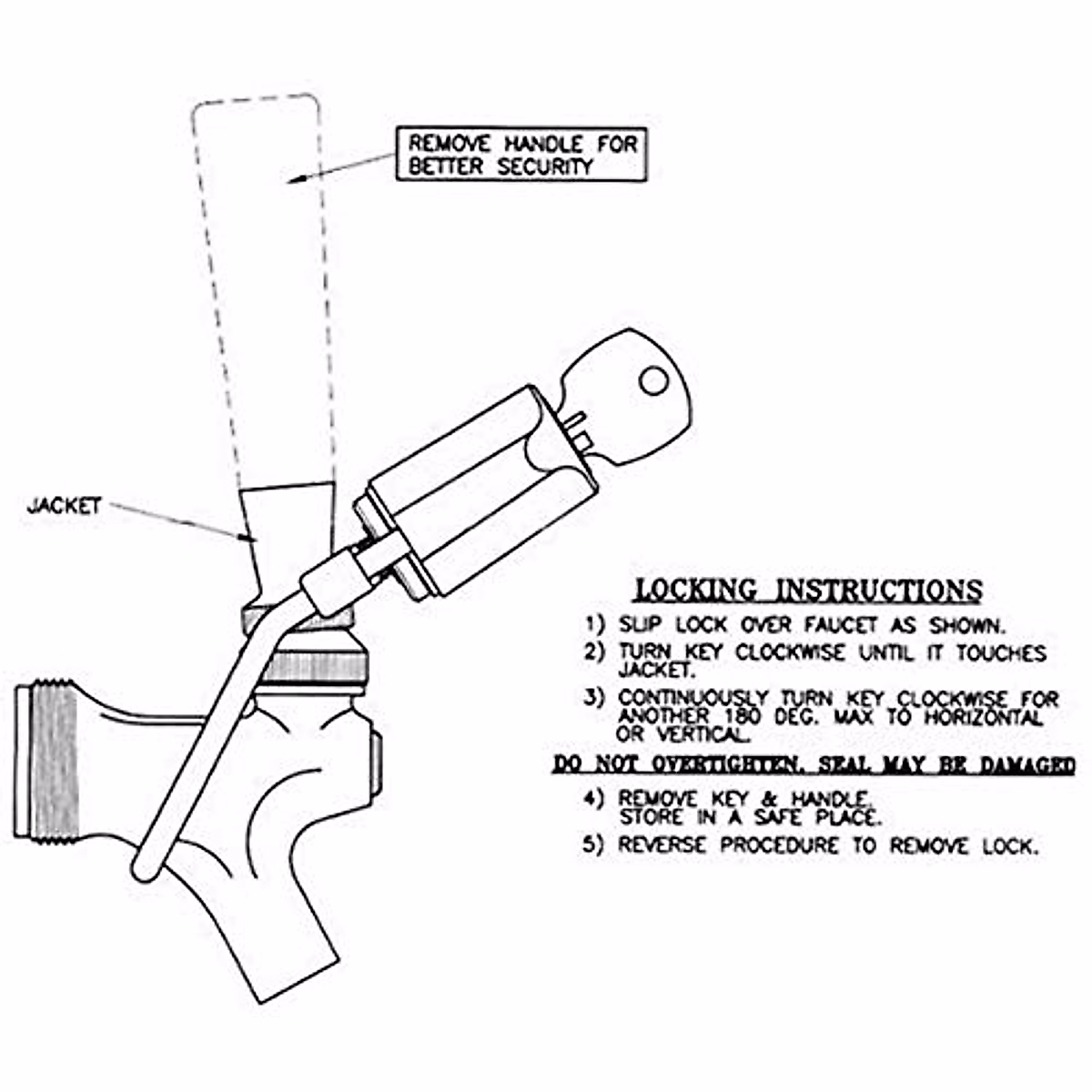 Joywayus Beer Tap Lock Home Brew Wrap Around Draft Beer Faucet Lock