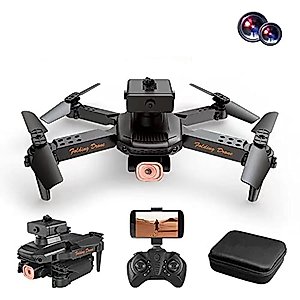 Qiopertar Mini Drone with 1080P Dual HD FPV Camera Remote Control Toys Gifts for Boys Girls with Altitude Hold Headless Mode One Key Start Speed Adjustment for Adults