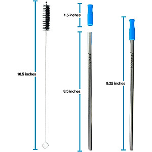 EcoVessel Unisex's ECO Vessel STRAWSET, Mulicoloured, ONE Size