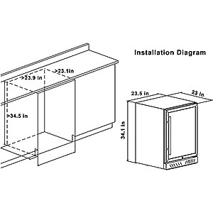 BODEGA 24 Inch Wine Cooler,52 Bottle Wine Refrigerator with WIFI APP Control Fits Champagne Bottles Keep Consistent Temperature Low noise Built in or Freestanding Wine Fridge for Home Office Bar