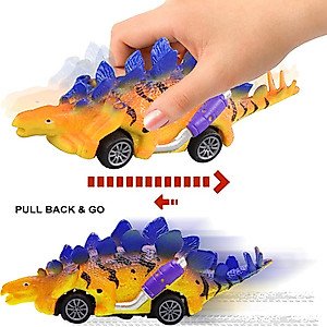 SCKTYZS Kids Dinosaur Pull Back Toy Cars 6 Pack, Mini Animal Push Back Cars Dinosaur Games for Boys Girls,Colorful Monster for Toddlers Ages 3,4,5,6 7 8 Year Old Christmas Birthday Gifts…