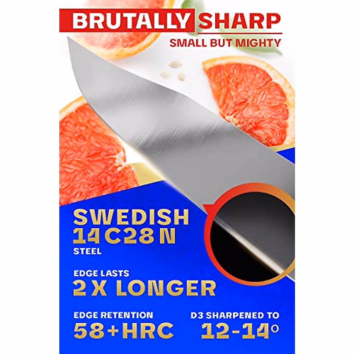 Dalstrong Paring Knife - 3.5 inch - Centurion Series - Swedish 14C28N High - Carbon Stainless Steel Kitchen Knife - G10 Handle - Fruit, Vegetable, Meat - Cooking Chef's Knife - w/Sheath