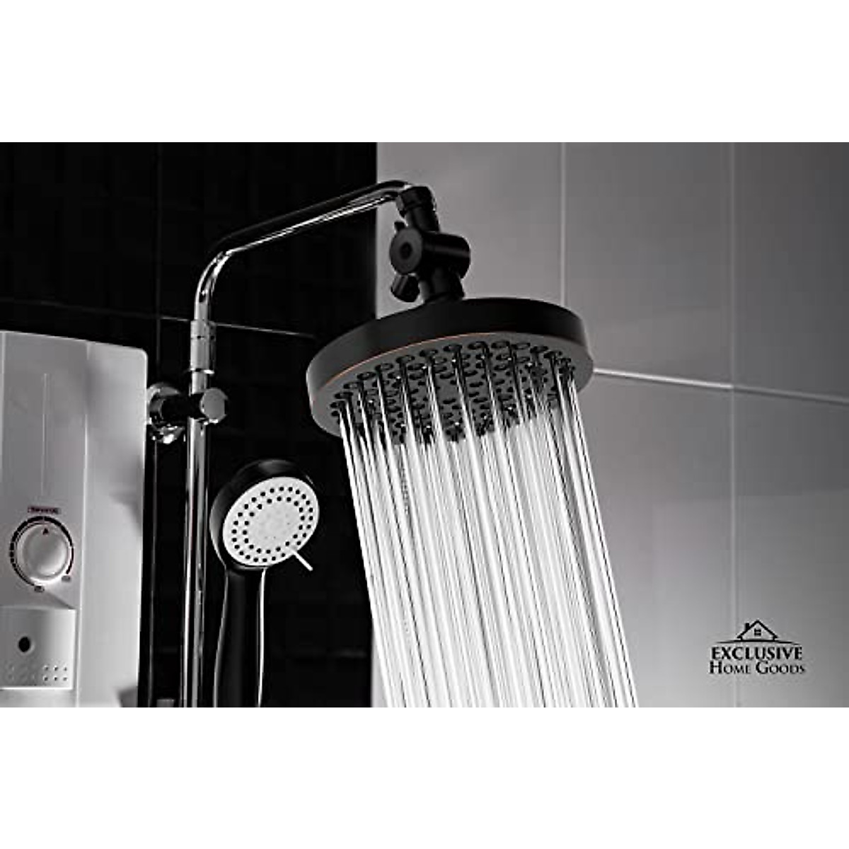 Shower Head With Handheld Combo, 6 Inch High Pressure Rainfall Showerhead With Hand Held 70 Inch Hose for Bath - Adjustable Swivel Shower Head Spray Anti-leak Nozzles - Universal Fit