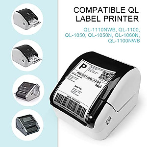 Replacement for Brother DK-1241 Die-Cut 4" x 6" Shipping Labels, 102mm x 152mm Address Paper Labels, for Brother QL Label Printer QL-1110NWB QL-1100, 200 Labels/Roll (4 Rolls+1 Detachable Frame)