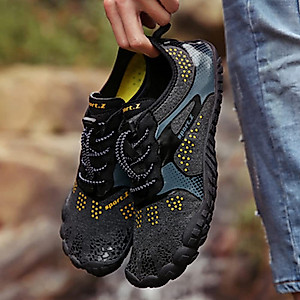 HiGropcore Water Shoes for Men and Women, Quick-Dry Barefoot Shoes Beach Shoes with Wide Toe Box, Lightweight Slip-on Aqua Socks for Hiking Swimming Surfing Diving Boating