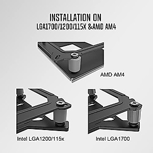 ID-COOLING SE-214-XT ARGB CPU Cooler 4 Heatpipes CPU Air Cooler ARGB Light Sync with Motherboard(5V 3-PIN Connector) CPU Fan for Intel/AMD, LGA 1700 Compatible