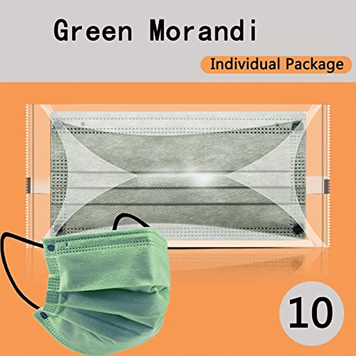 Disposable Face Mask Individually Wrapped,3 Ply Print Masks(5 style,Choose The Size You Need,Adult or Kids/50Pcs or 30 Pcs) (Morandi)