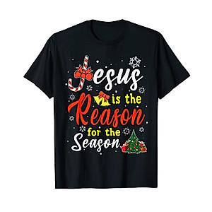 Christian Jesus The Reason Christmas Stocking Stuffer T-Shirt