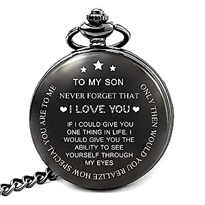 levonta Son Gifts from Mom and Dad Personalized Pocket Watch (How Special Son)