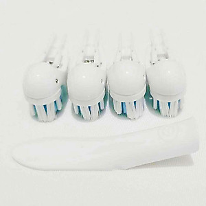 Sensitive Replacement Electric Replacement Toothbrush Heads (4 Count), Dual Clean Rotating Sets Compatible with Braun Oral B Cross Action Power