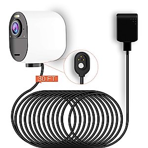 Taken 30ft/9m Arlo Ultra Cable, Weatherproof Outdoor/Indoor Magnetic Charging Cable and Power Adapter for Arlo Ultra 4K, Ultra 2, Arlo Pro 3, Pro 4