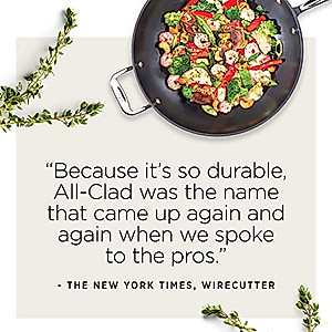 All-Clad HA1 Hard Anodized Nonstick Saute Pan with Lid and Fry Pan Set 4 Quart, 10 Inch Induction Oven Broiler Safe 500F Pots and Pans, Cookware Black