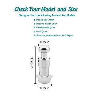 2 Pack Float Valve for Instant Pot with 8 Silicone Caps for Instant Pot Duo 3, 5, 6 QT, Duo Plus 3, 6 QT, Ultra 3, 6, 8 QT Replacement Float Valve by ZYLONE