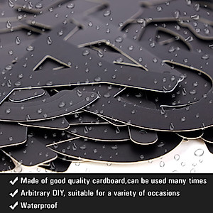SUNBEAUTY 124 Pcs Black DIY Make Your Own Banner Customizable Letters Symbols Banner For Birthday Wedding Happy New Year Baby Shower Graduation Retirement Xmas Party Decoration