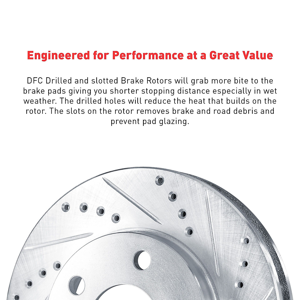 Dynamic Friction Company Front Disc Brakes Rotors Kit| Front Brakes Rotors| Brakes Rotors| Front Rotors| Front Disc Brakes Rotors| Fit 2013-2024 INFINITI JX35, QX60, QX50, Q60, Nissan Z