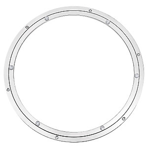 MECCANIXITY Aluminum Lazy Susan 16 Inch Turntable Ring Large Bearing Metal Rotating Turntable Bearings Swivel Plate Hardware for Round Dining-Table Showcase Display Stand Services Silver