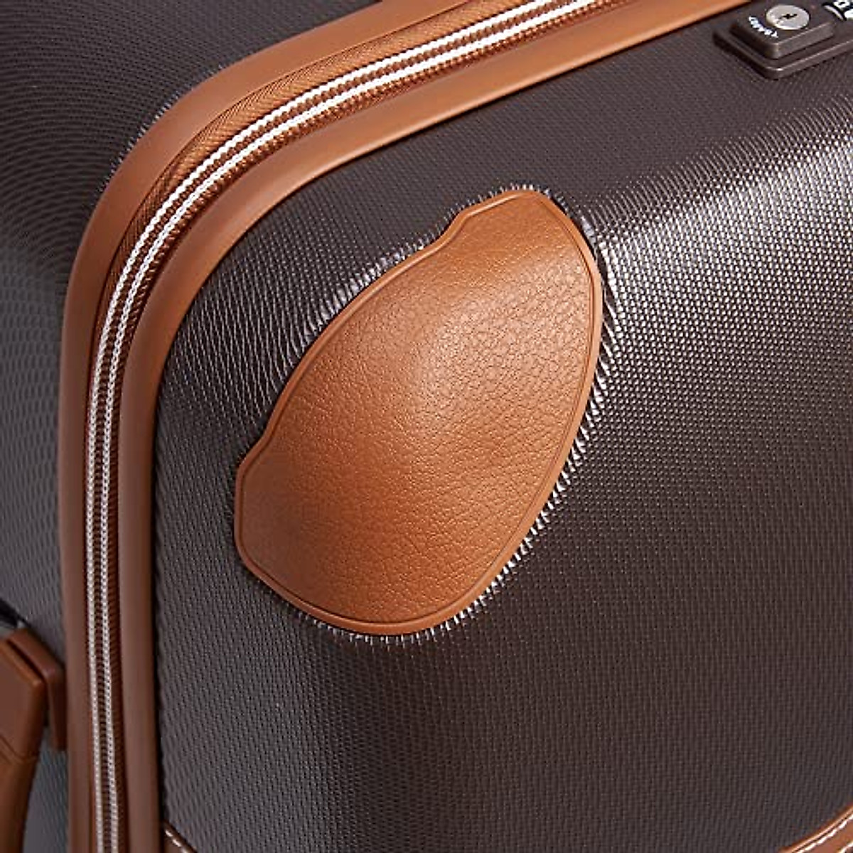DELSEY Paris Chatelet Hardside 2.0 Luggage with Spinner Wheels, Chocolate Brown, Checked-26 Inch Trunk