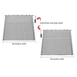 Enhance the Style of Your Fireplace with a Condar Mesh Screen. Fireplace Mesh Screen Curtain. 21" High. Includes 2 Panels, each 24" Wide.