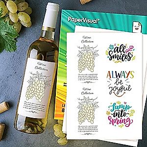 PAPERVISUAL 30 Printable Sticker Paper for Inkjet Printer - Matte White Waterproof Sticker Printer Paper - 8.5 x 11 Inches, Thick, Smudge Proof, Jam Tear Resistant - Inkjet & Laser Printer compatible