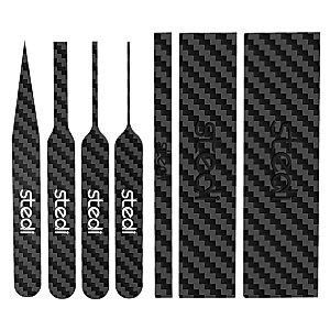 stedi Carbon Fiber Sanding Sticks, Hobby Model Tools, 7-Piece Set (3"×0.6",3"×0.4",3"×0.2" and 4 Detail Sanding Boards) Professional Sanding Sticks for Sticky Sandpaper