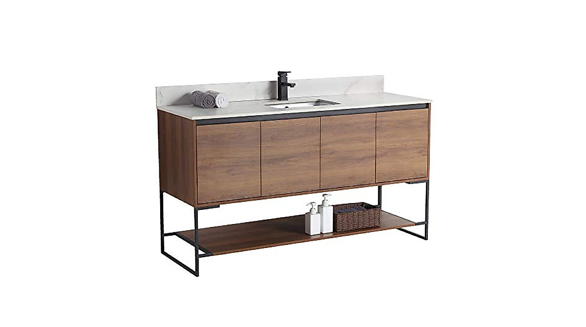Modern 60 Inch Bathroom Vanity with Sink - Urbania Collection