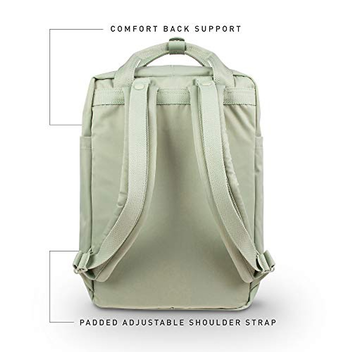 Doughnut Macaroon Nature Pale Series 16L Travel School Ladies College Girls Lightweight Commuter Casual Daypacks Bag Backpack (Lichen)